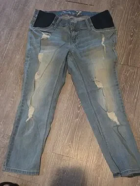 7 For All Mankind | Jeans | 7 For All Mankind Light Blue Distressed ...